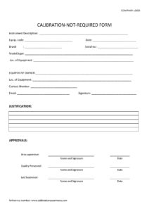 Calibration Not Required - Implementation Guide for In-House Calibration