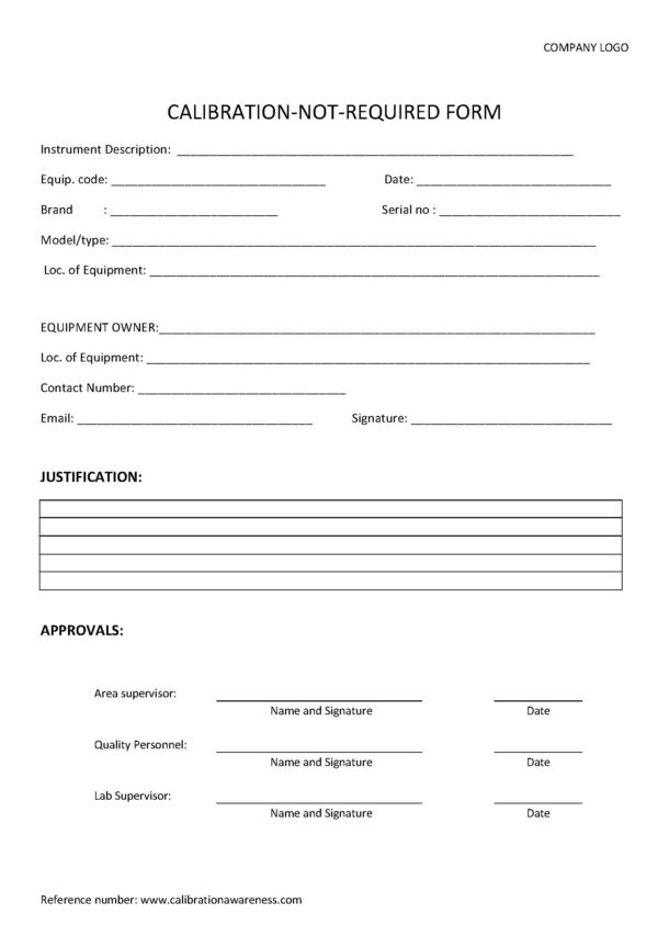 Calibration Not Required - Implementation Guide for In-House Calibration