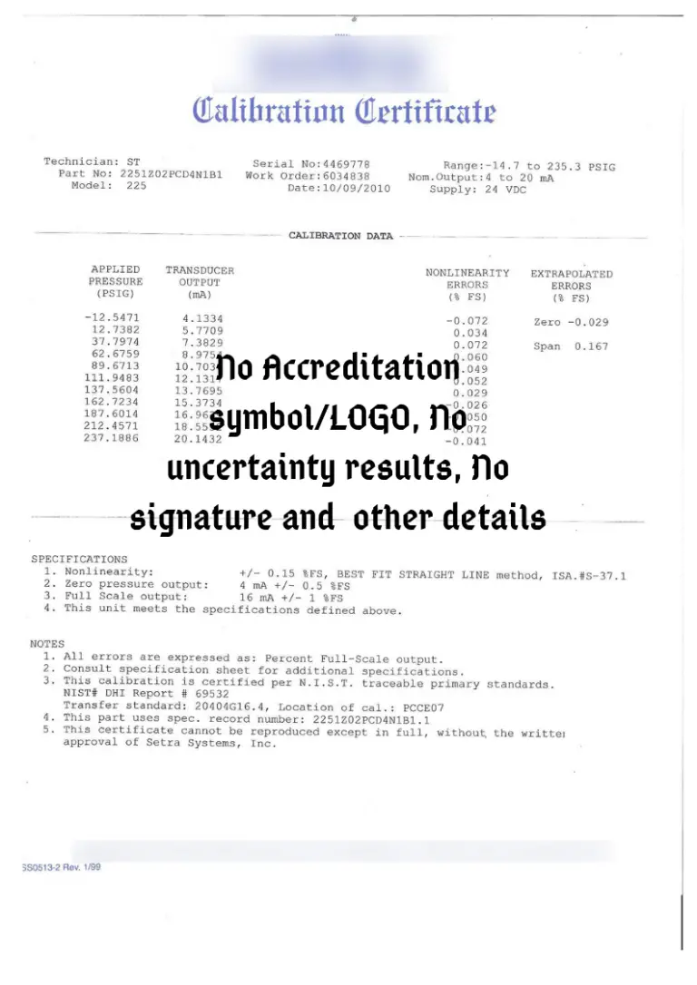 5 Mistakes When Using a Calibration Certificate that You Need to ...
